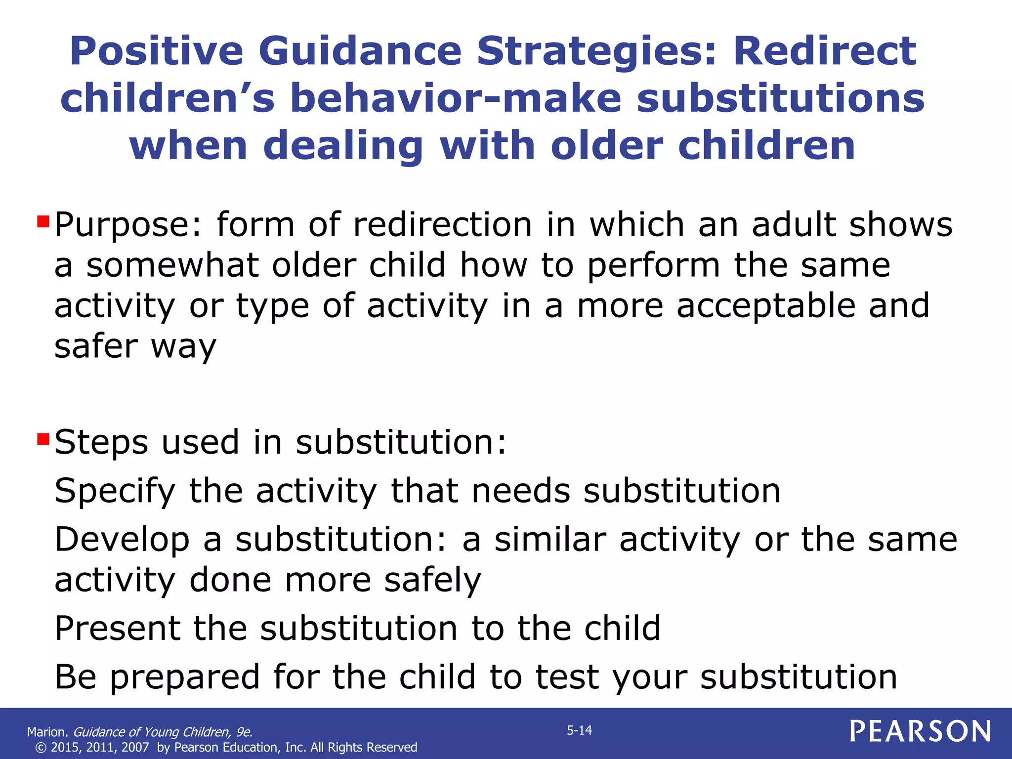 Chapter 5 Positive Guidance & Discipline Strategies: Direct Guidance | PPT