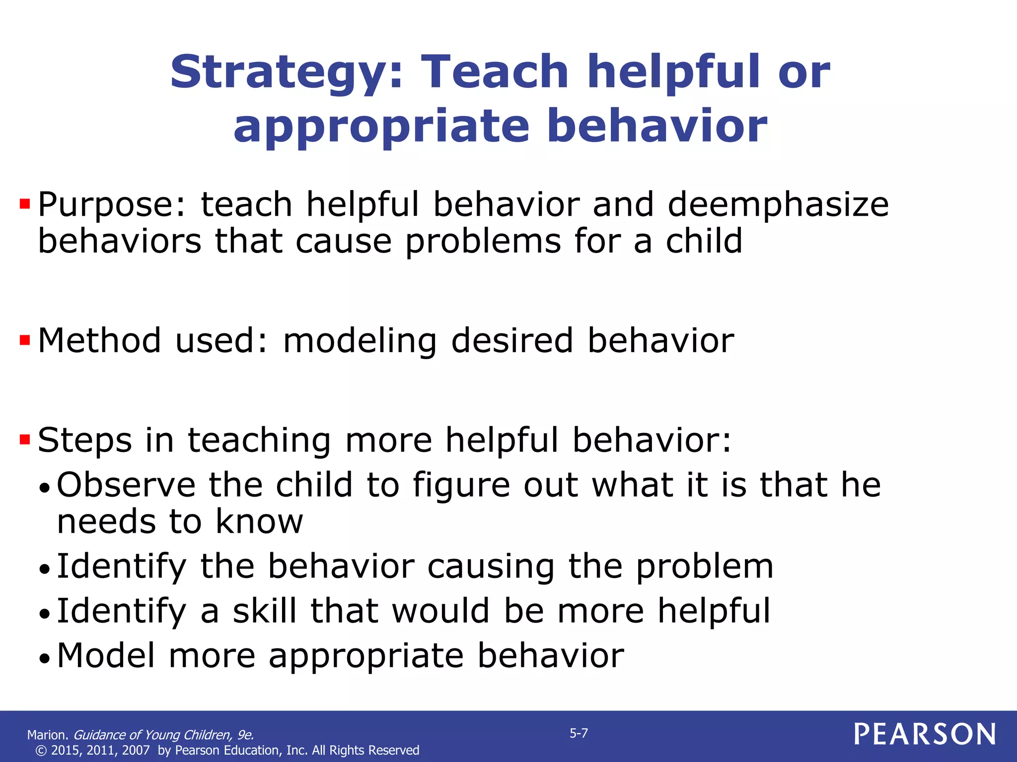 Chapter 5 Positive Guidance & Discipline Strategies: Direct Guidance | PPT