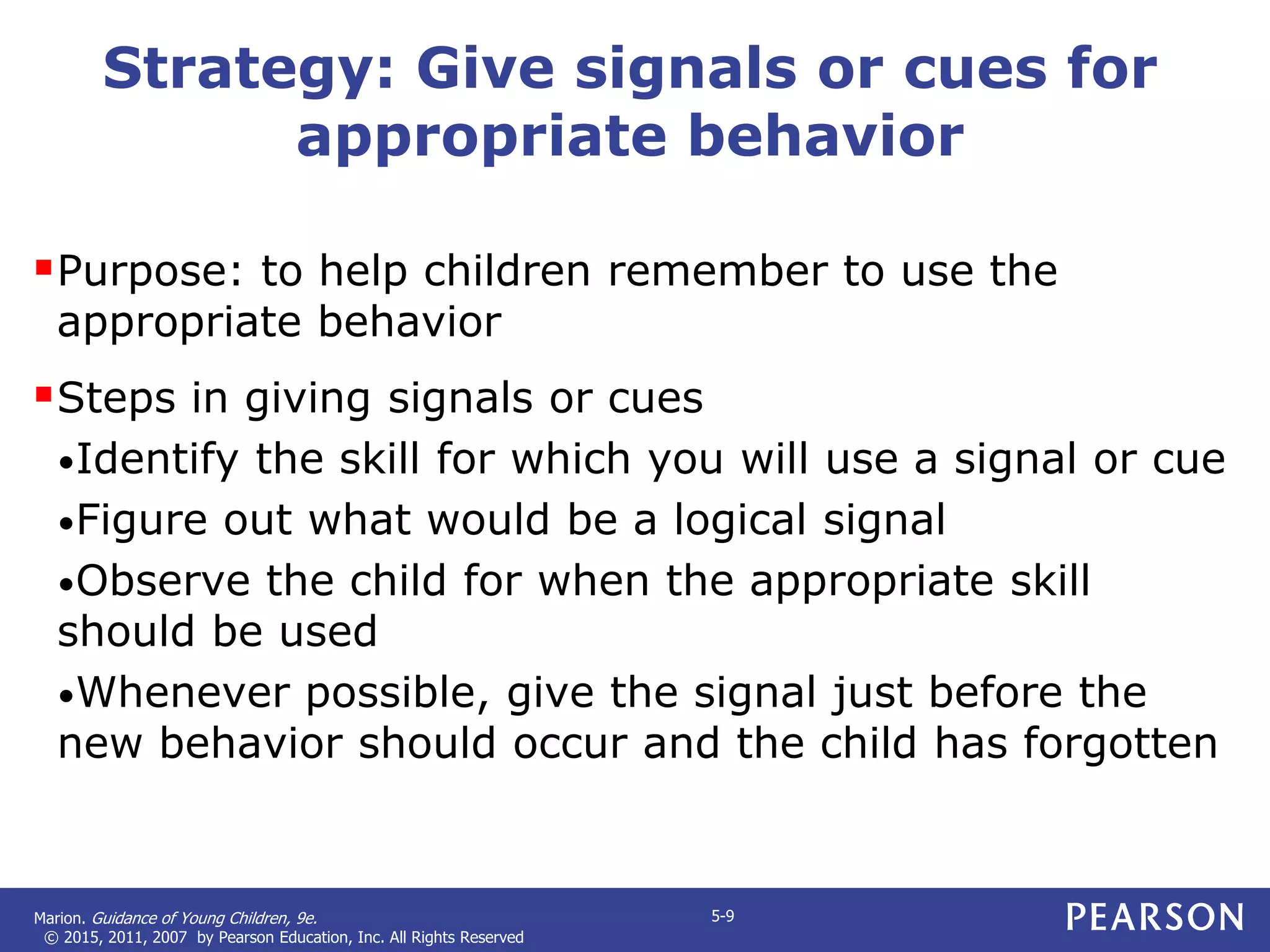 Chapter 5 Positive Guidance & Discipline Strategies: Direct Guidance | PPT