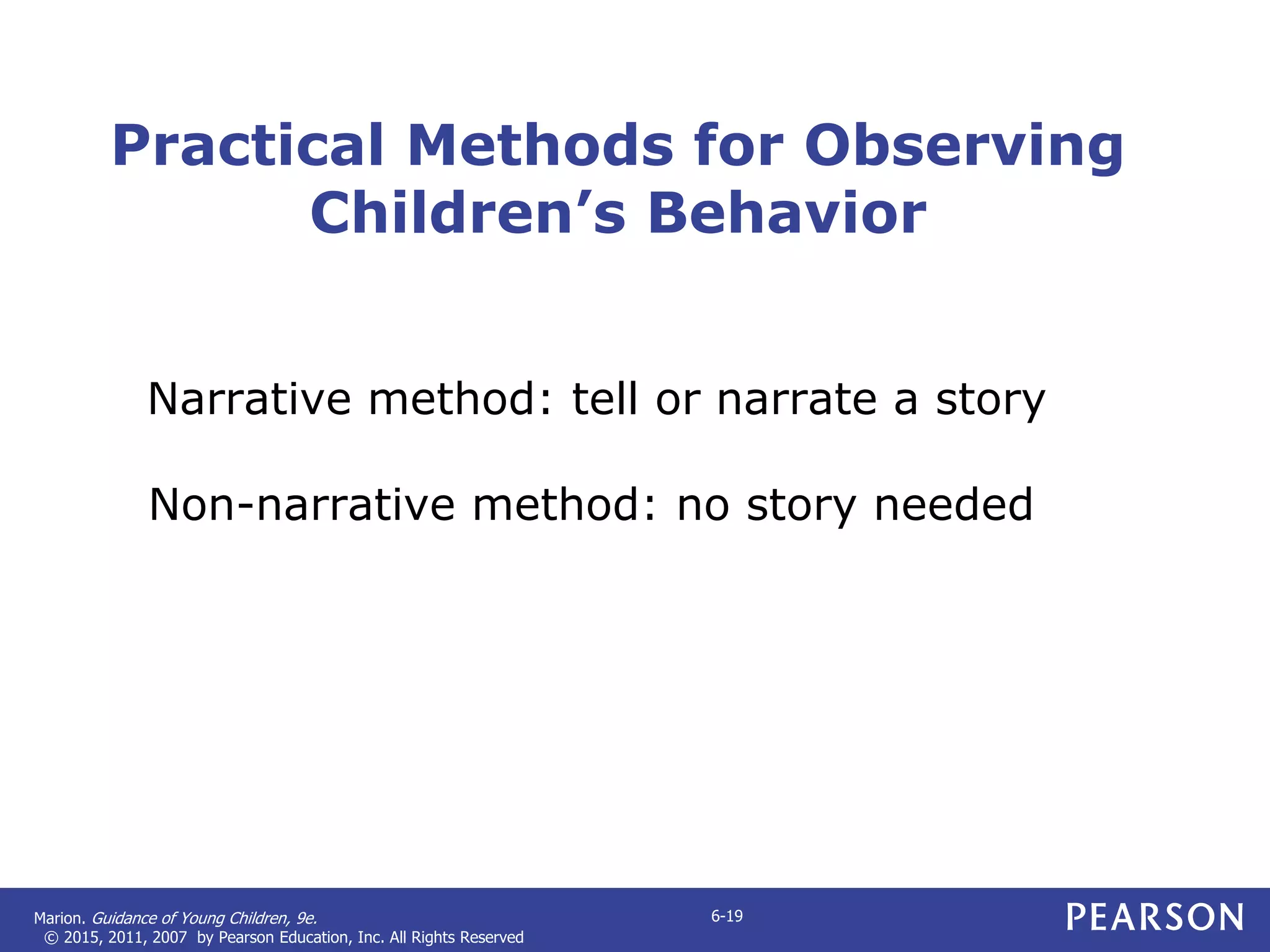 Chapter 6 Using Observation in Guiding Childlren | PPT