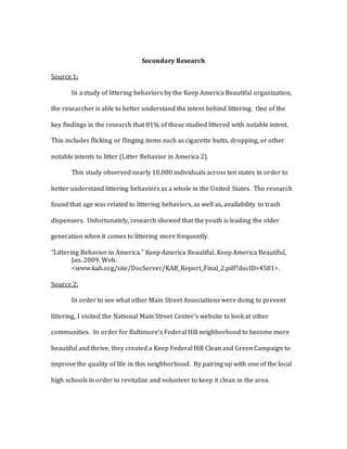 Littering Campaign | DOCX