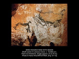 Bird Headed Man With Bison