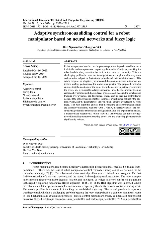 Adaptive Synchronous Sliding Control For A Robot Manipulator Based On Neural Networks And Fuzzy