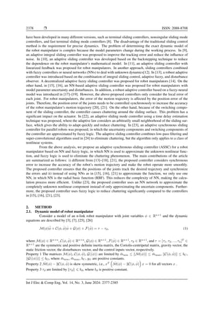 Adaptive synchronous sliding control for a robot manipulator based on neural networks and fuzzy ...