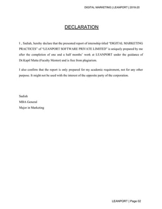 BBA INTERNSHIP CERTIFICATE | PDF