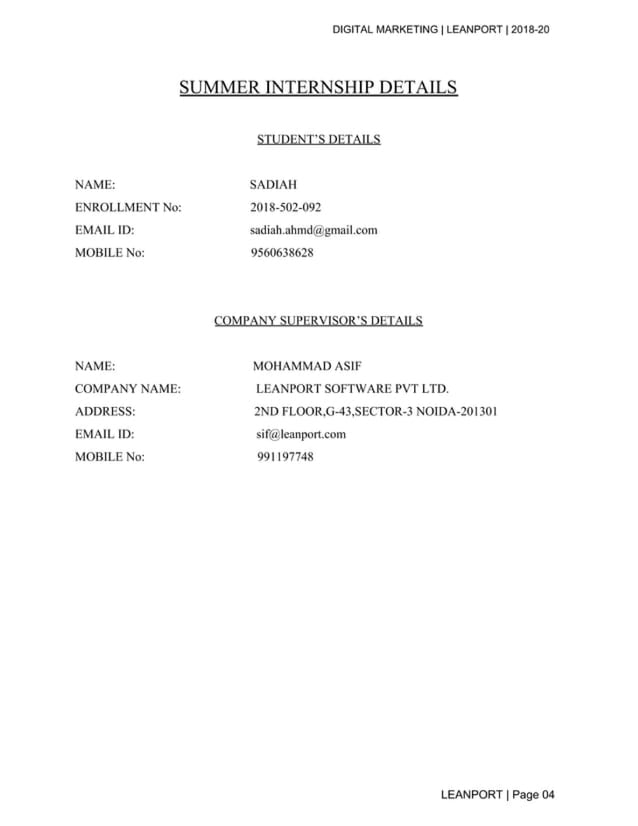 BBA INTERNSHIP CERTIFICATE | PDF