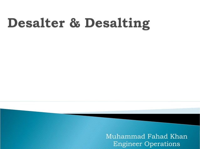Desalter Desalting | PPT