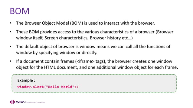 JavaScript - Chapter 13 - Browser Object Model(BOM)