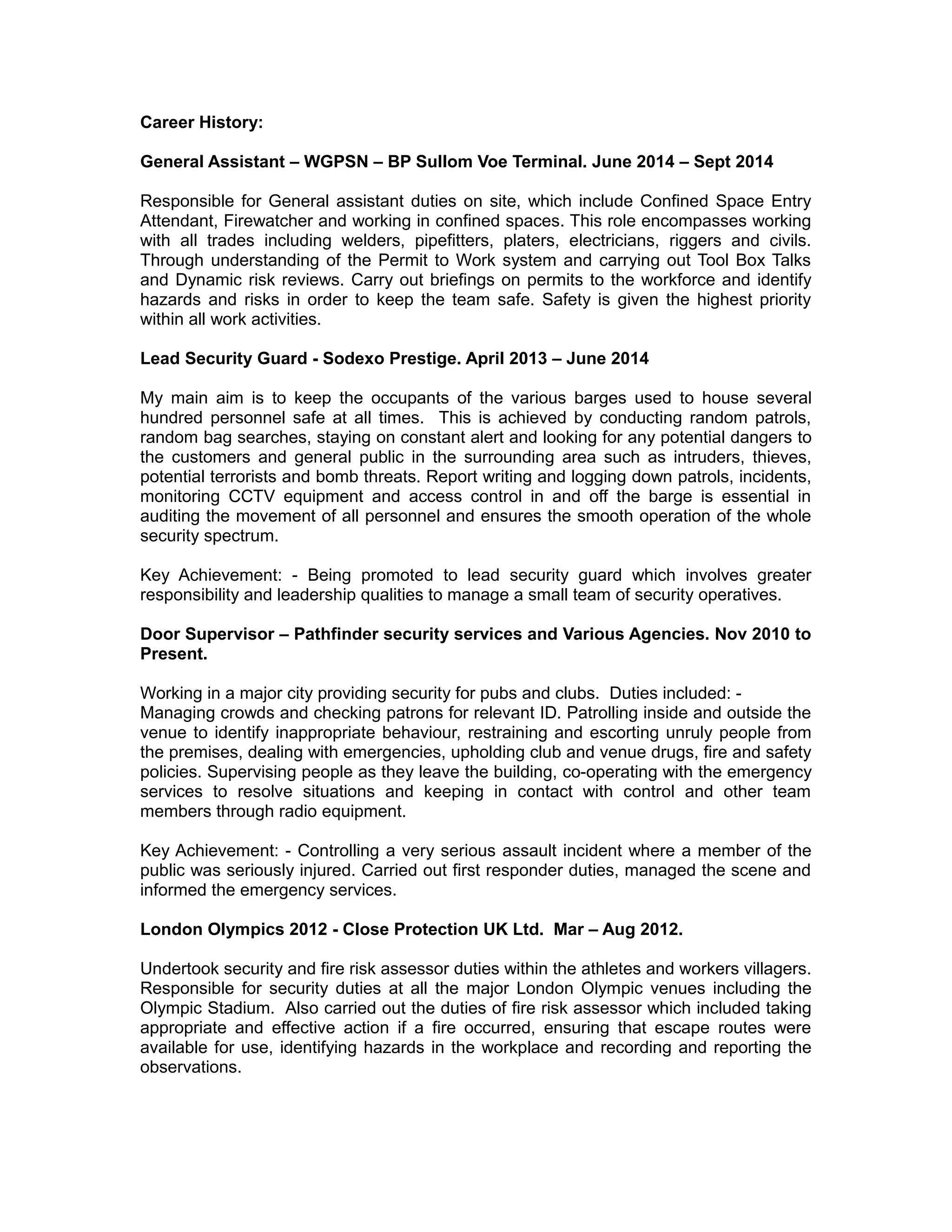 Aaron Brian CV | PDF