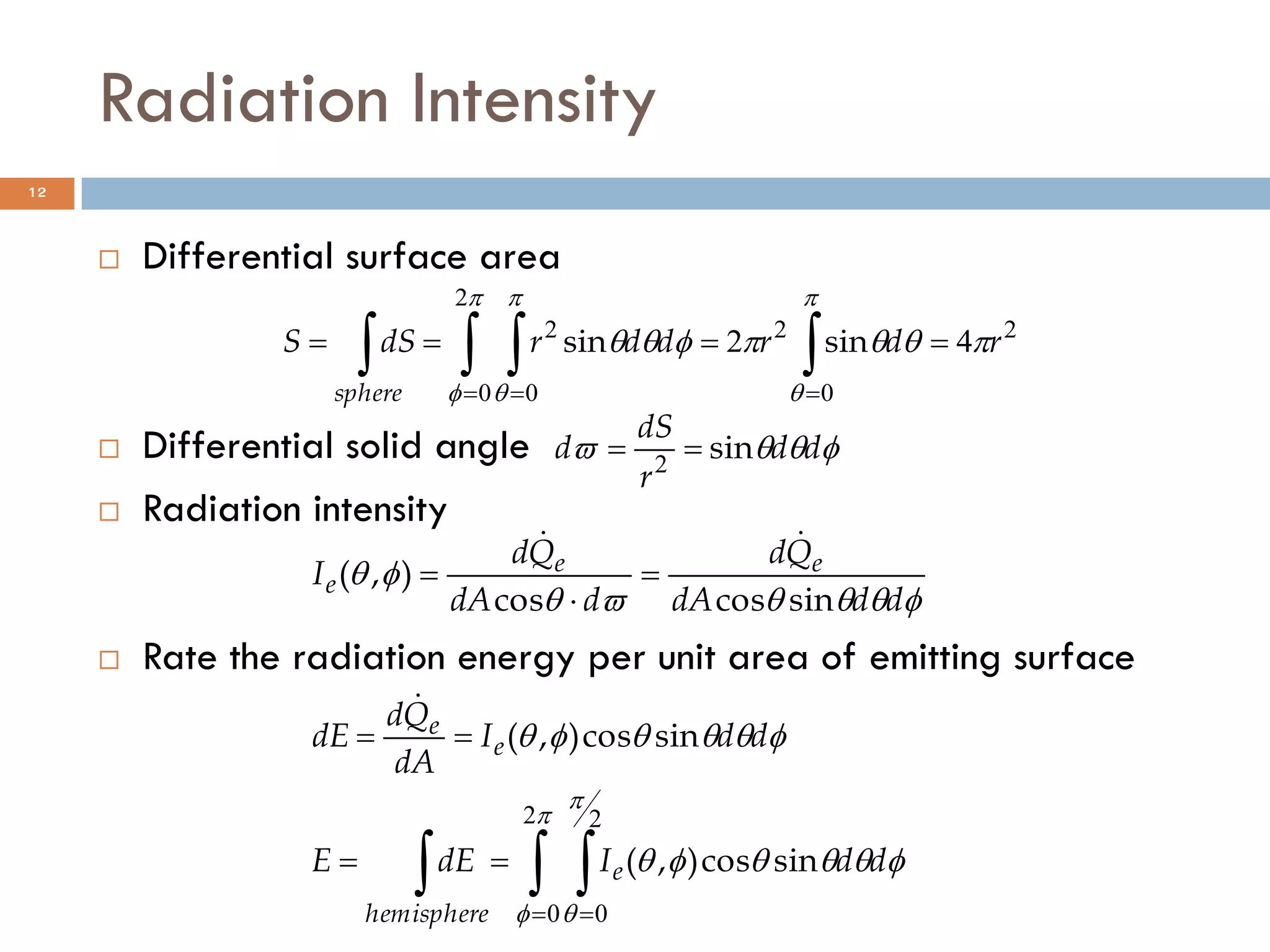 013 fundamental of thermal radiation | PDF