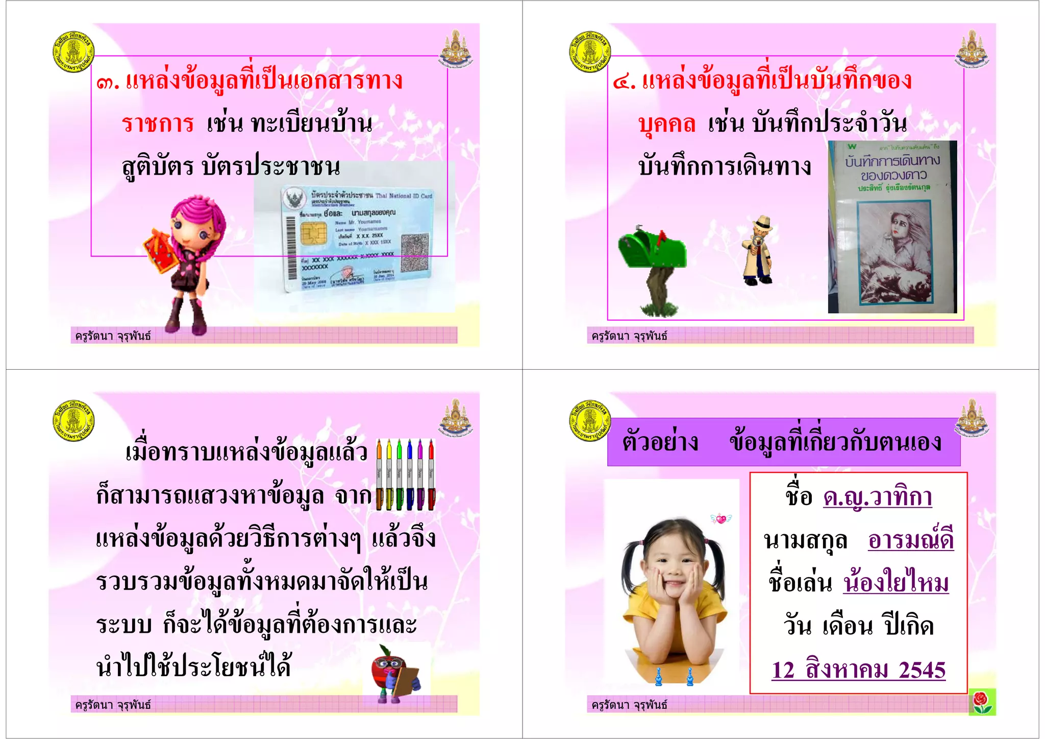 013+hisp2+dltv54+540603+b+ใบความรู้ ฉันเป็นใครป.2 (4หน้า) | PDF