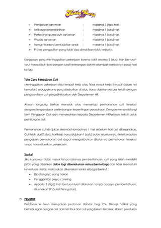 013 standard operating procedure cuti v.2 rev | PDF