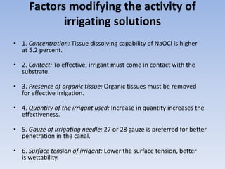 014.irrigation and intracanal medicaments | PPTX