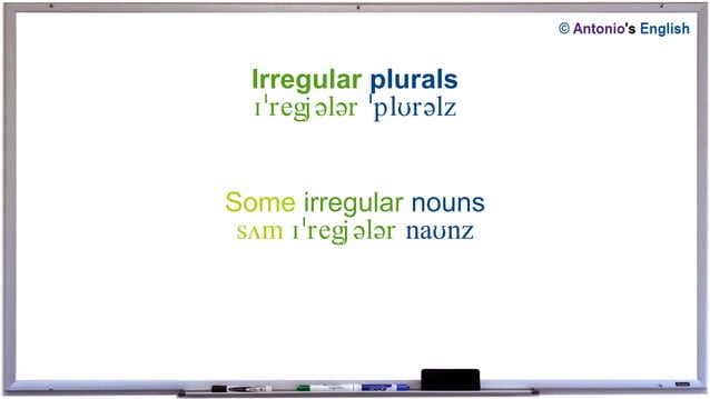 14. Irregular plurals - Plurales irregulares | PPT