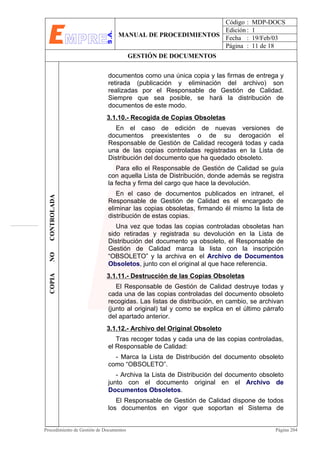 014 procedimiento-gestion-documentacion-sistema-gestion-calidad | PDF