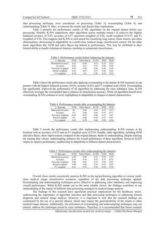 Optimizing classification models for medical image diagnosis: a comparative analysis on multi ...