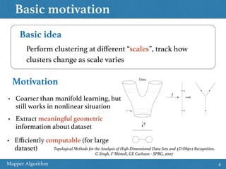 Tutorial of topological data analysis part 3(Mapper algorithm) | PDF