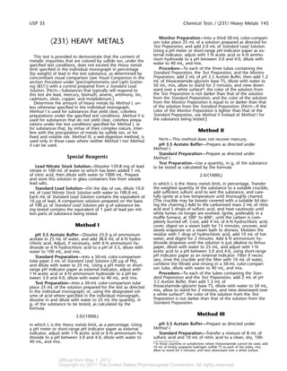 Heavy Metals in Glycerin using USP Method | PDF