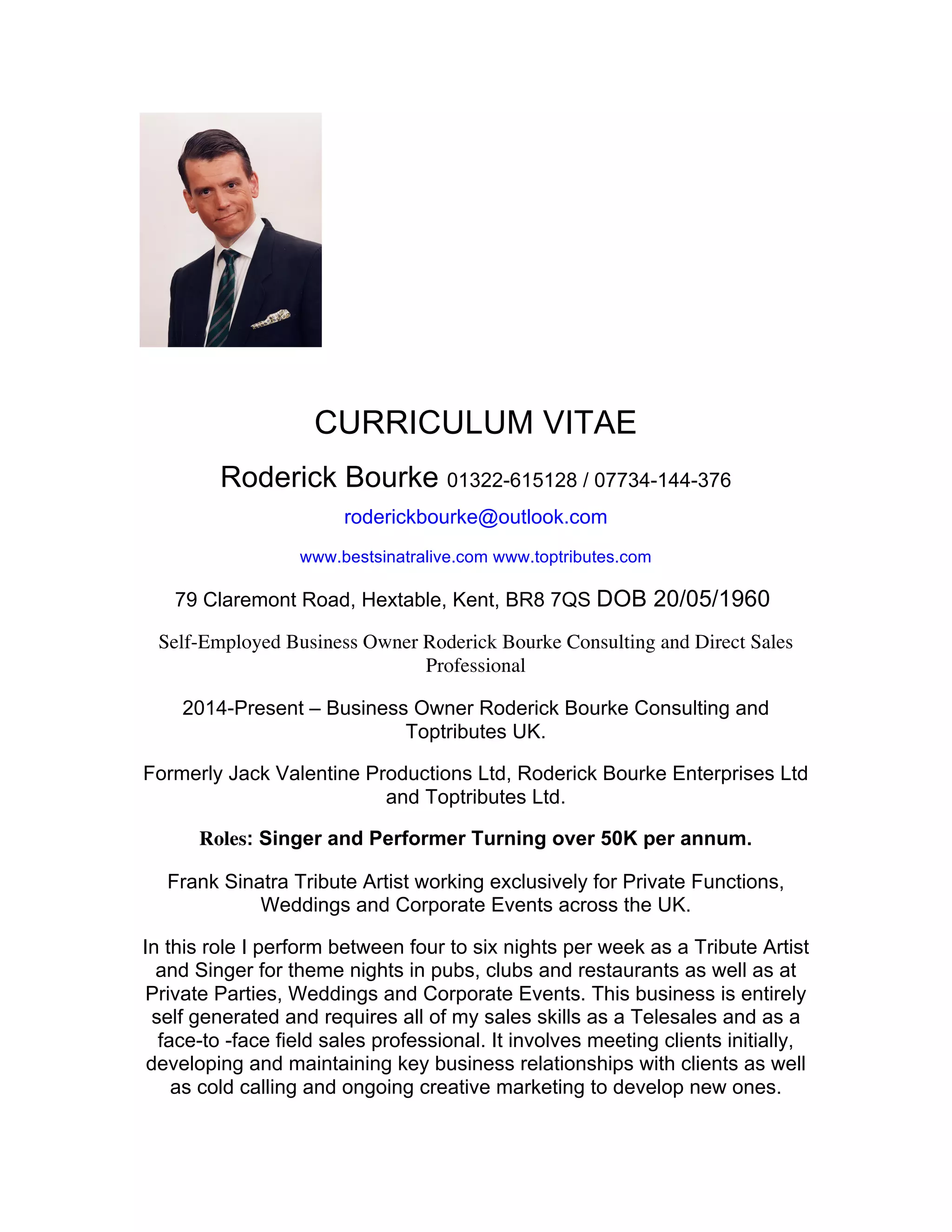 Roderick Bourke CURRICULUM VITAE | PDF