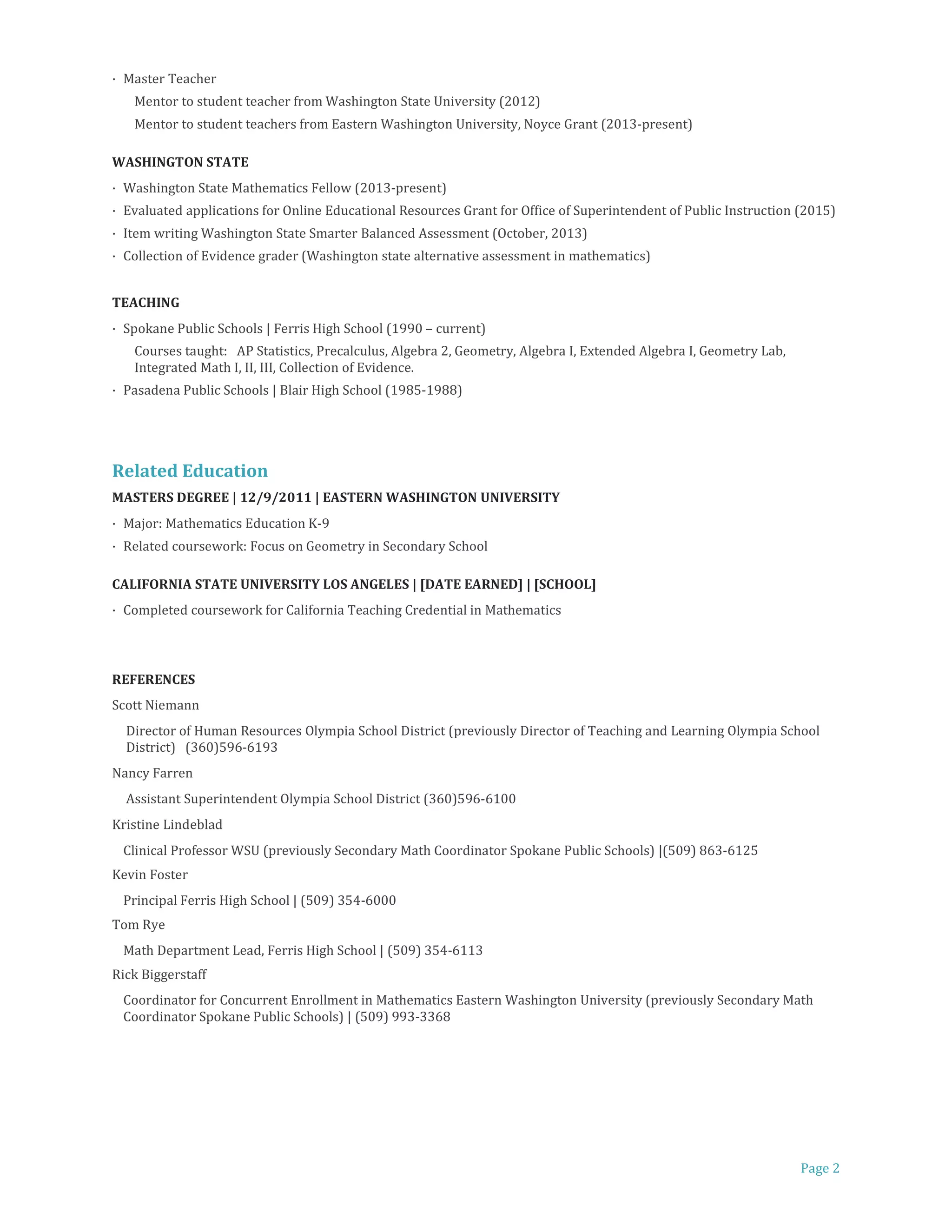 Cheryl Matern Resume | PDF