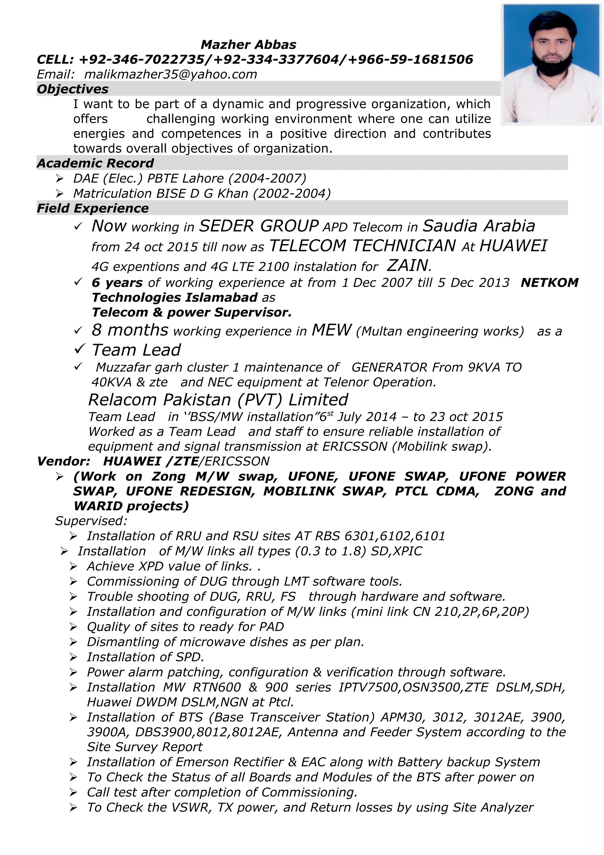 E. Mazher Abbas cv | PDF