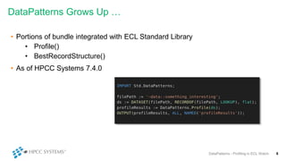 DataPatterns - Profiling in ECL Watch | PPT