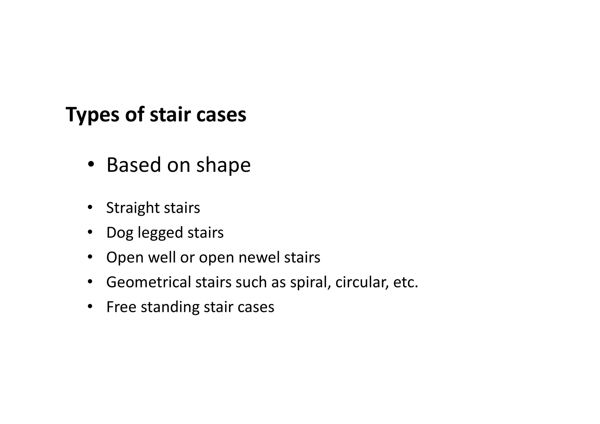 Design of stair case and types of stairs | PDF