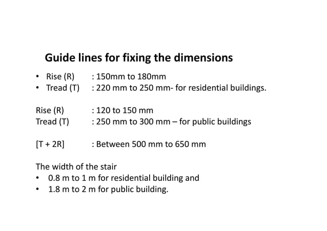 Design of stair case and types of stairs | PDF | Physics | Science