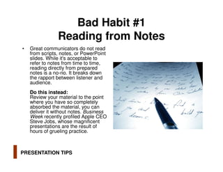 015 10 bad presentation habits | PDF