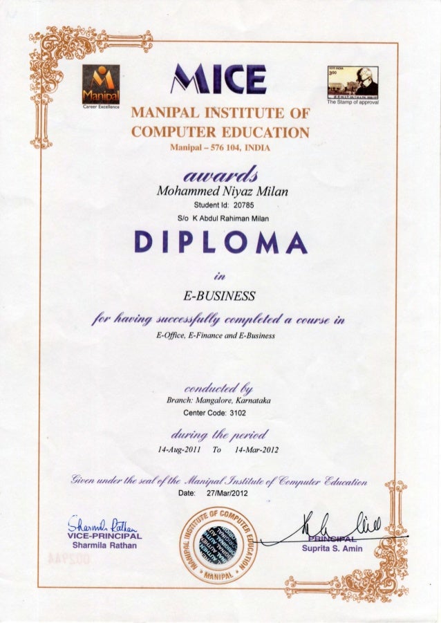 Study Section Certificate