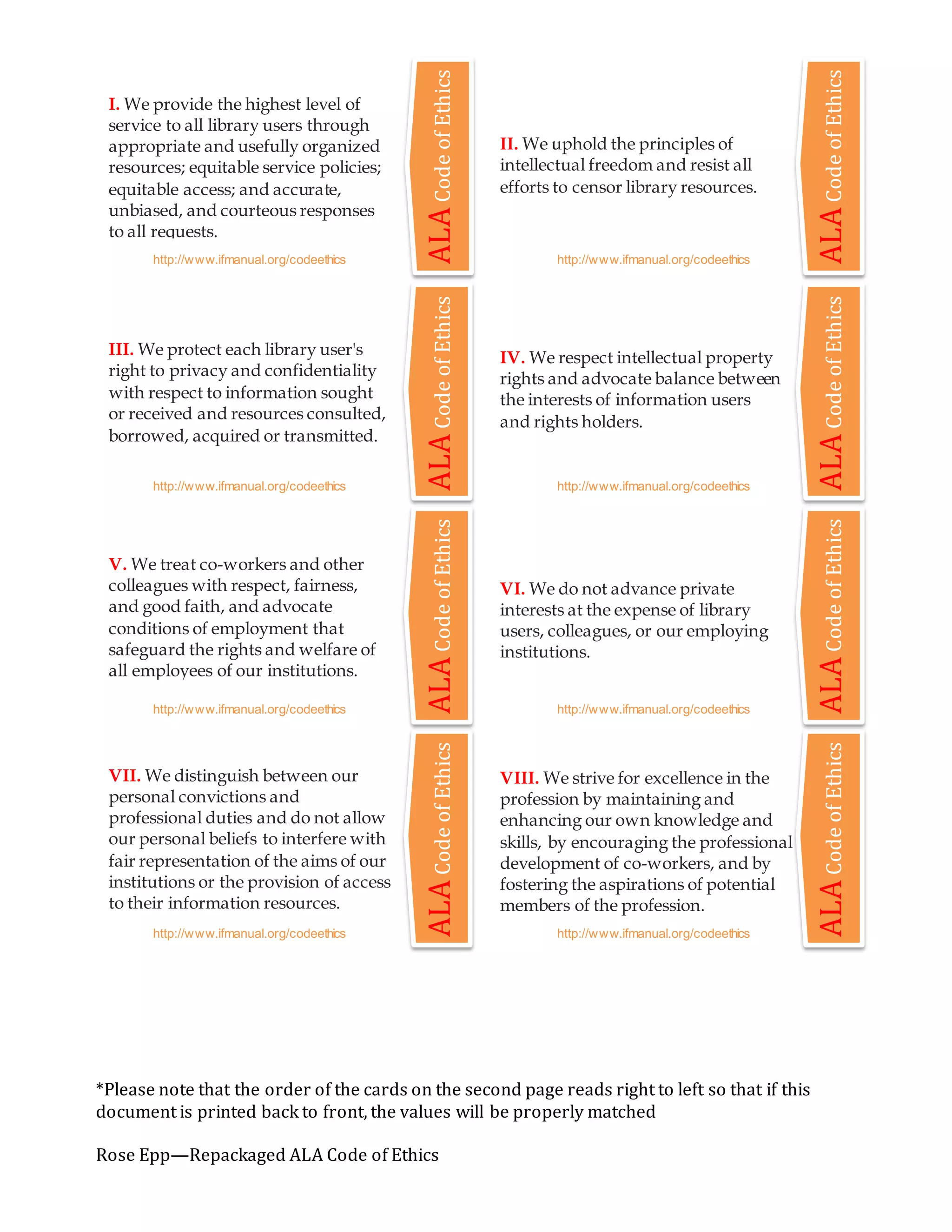 Repackaged ALA Code of Ethics | DOCX