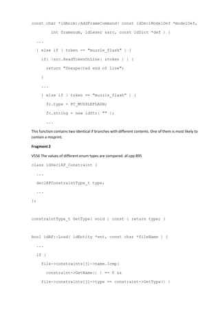 Comparing static analysis in Visual Studio 2012 (Visual C++ 2012) and PVS-Studio | PDF