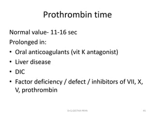 pathological approach to bleeding disorders | PPTX