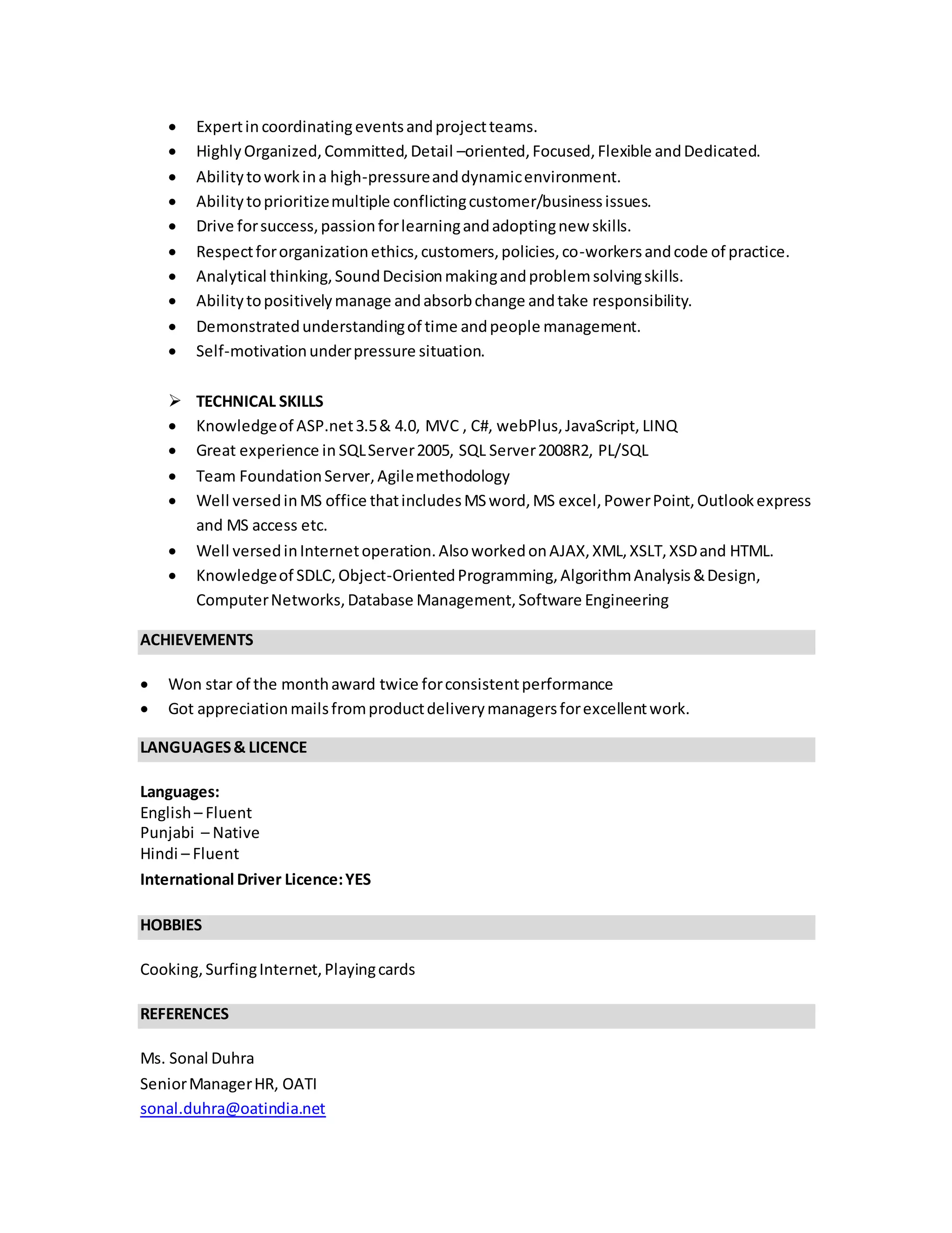 Sonia Basra CV | PDF