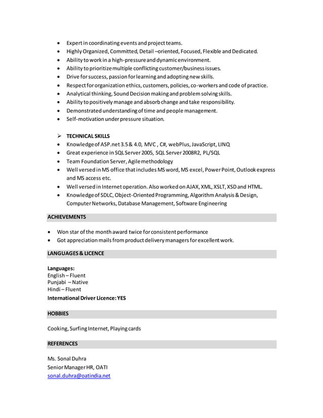 Sonia Basra CV | PDF