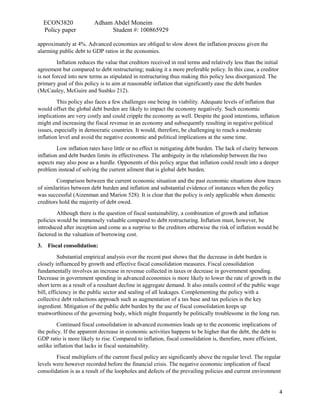 Policy paper final | DOC | Interest Rates | Economy