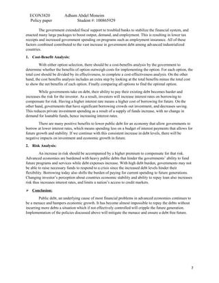 Policy paper final | DOC | Interest Rates | Economy