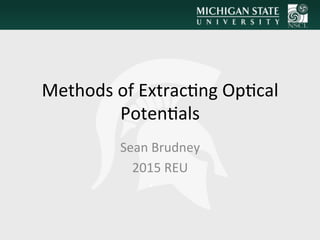 methods of extracting opitcal potentials presentation | PDF