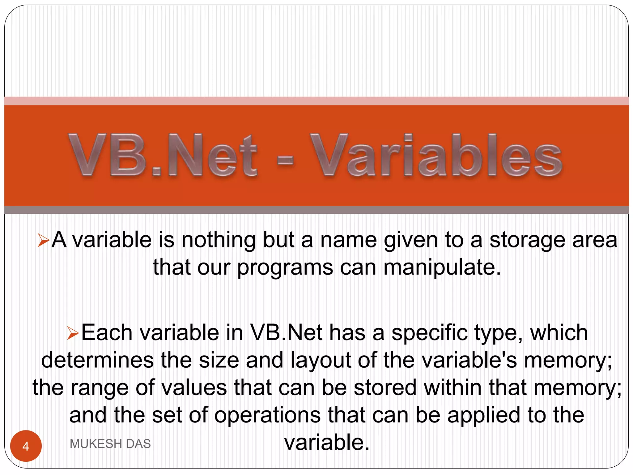 Introduction to VB | PPT