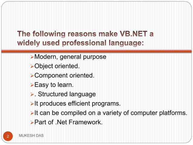 Introduction to VB | PPT