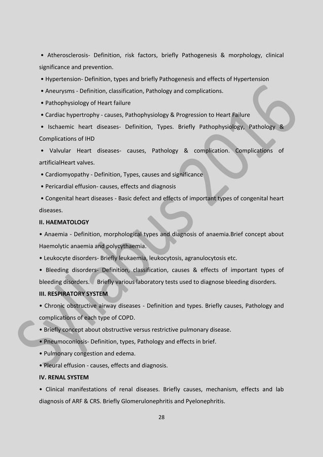 b sc perfusion technology syllabus | PDF