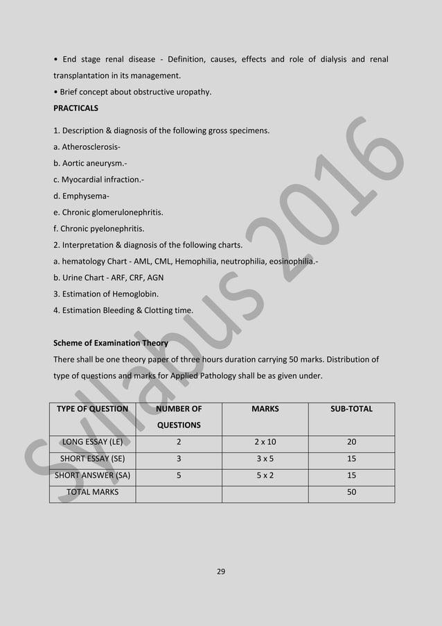 b sc perfusion technology syllabus | PDF