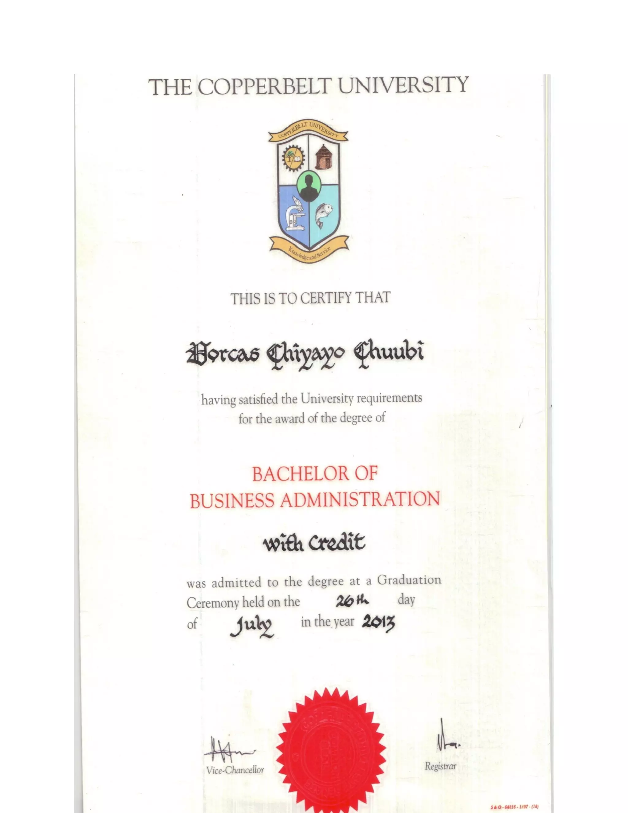 bachelor's degree certificate | PDF