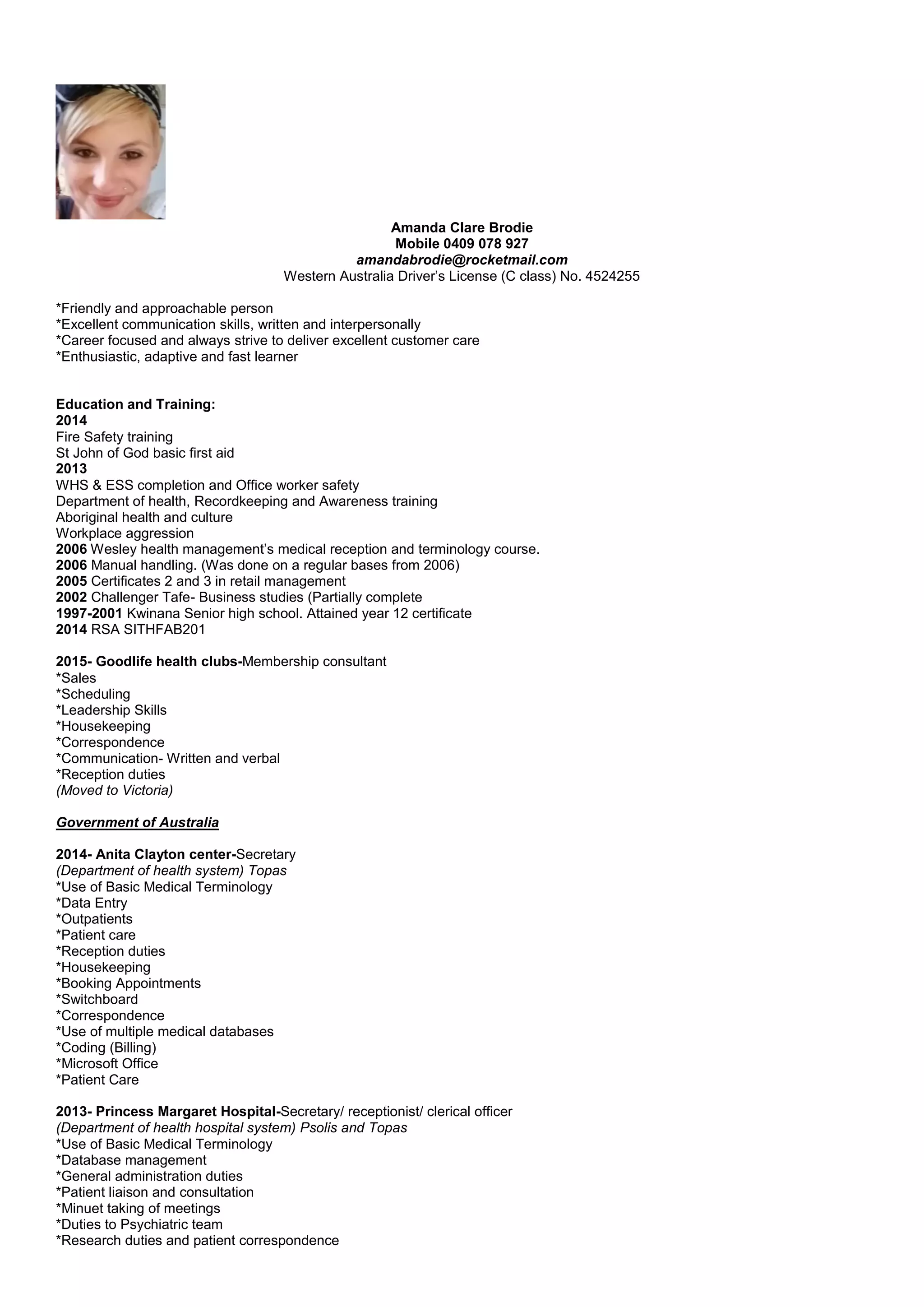 Amanda's New Resume | PDF | Free Download