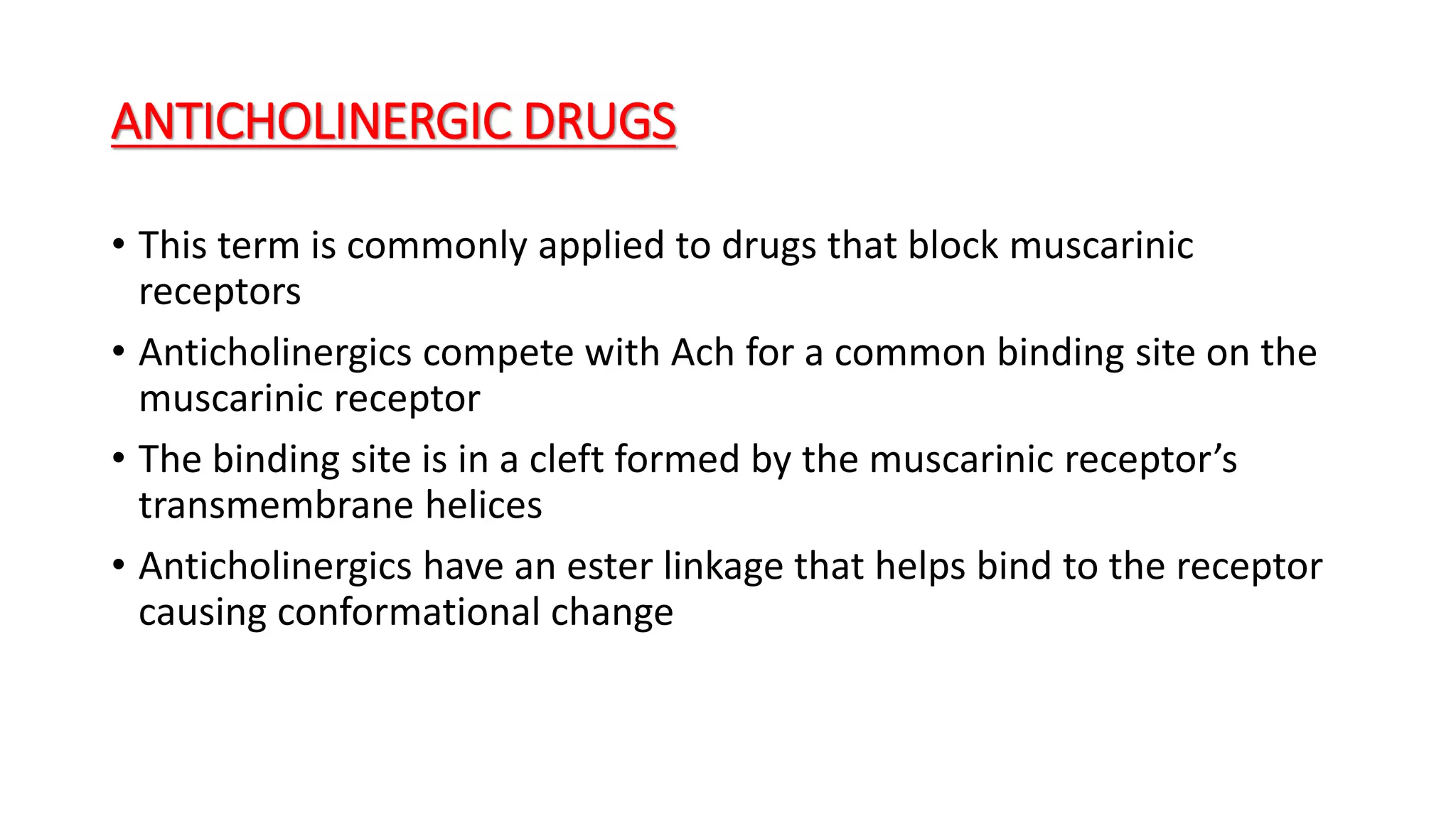 015 cholinesterase inhibitors and anticholinergic drugs | PDF