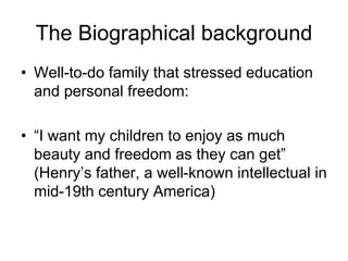 015_Henry_James.ppt and the cre ation of | PPT