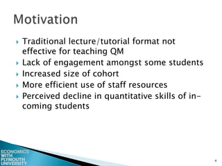 Quantitative methods teaching: a collaborative learning approach ...