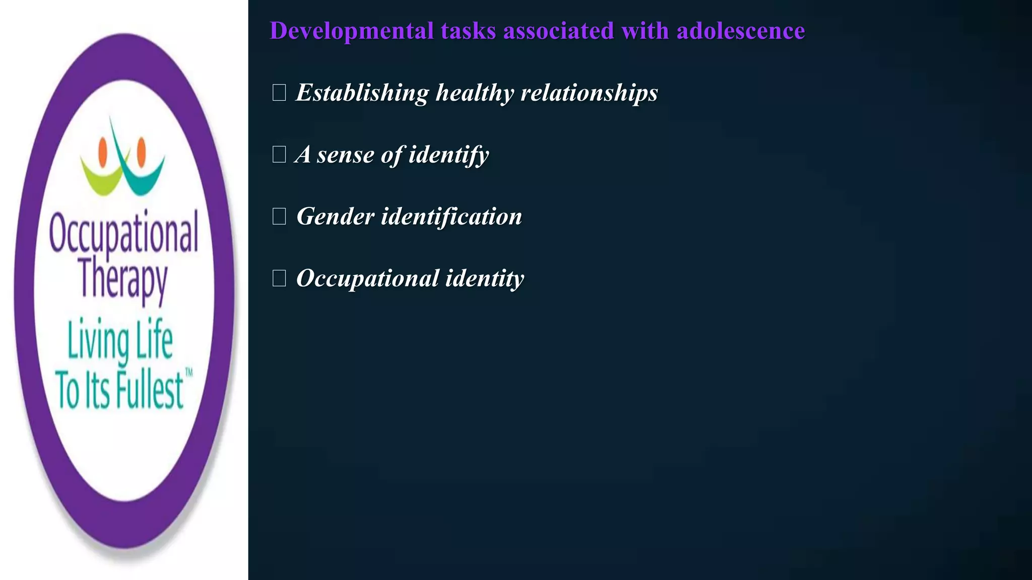 Occupational Therapy Groups for Adolescents | PPTX