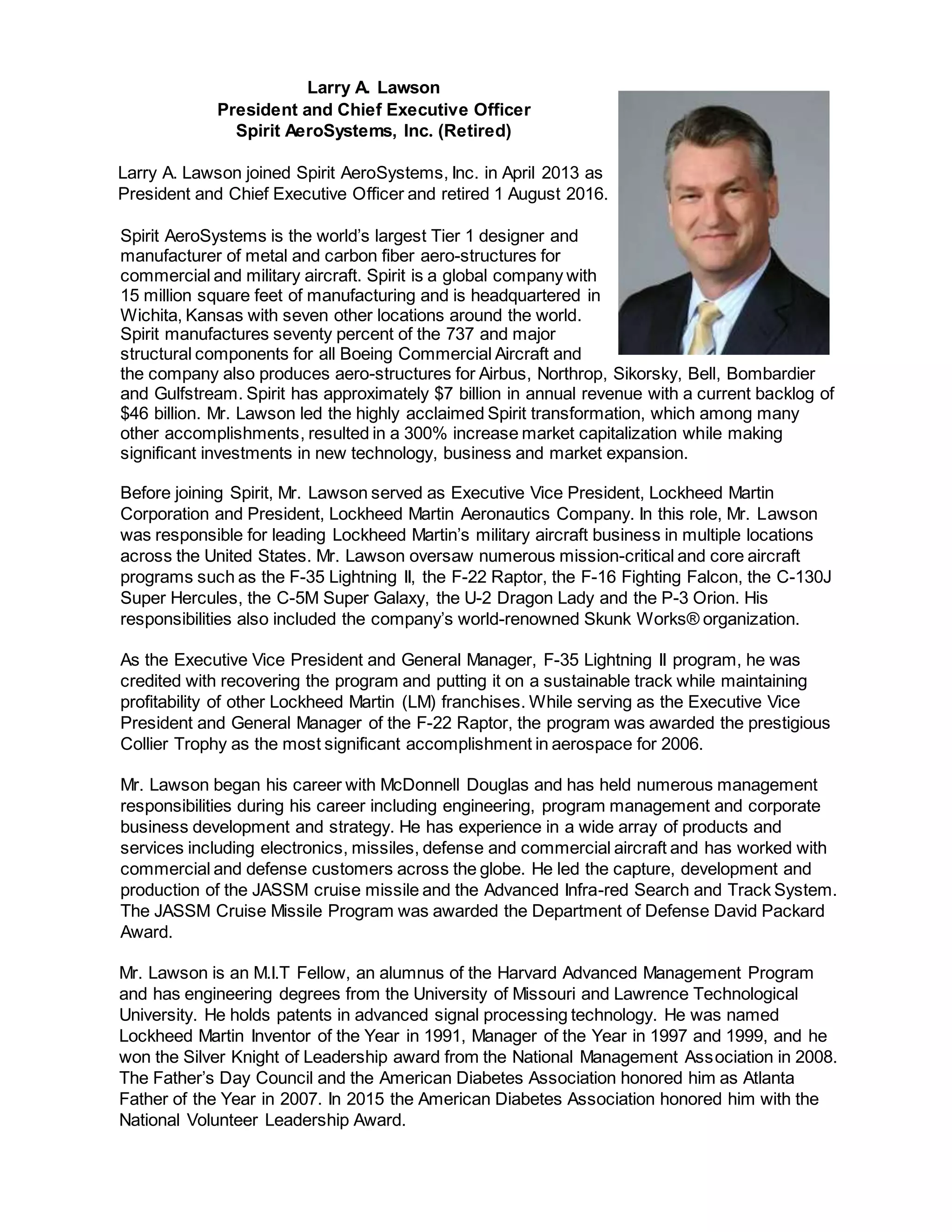 Larry Lawson bio | DOCX