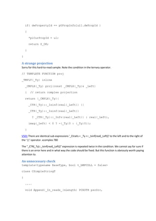 Errors detected in the Visual C++ 2012 libraries | PDF